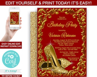 Shoe invitations | Etsy