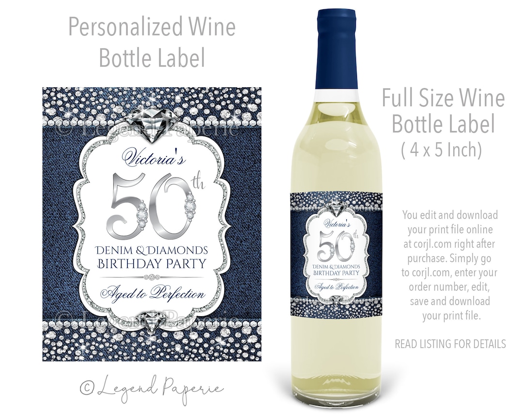 Denim and Diamond Wine Labels,denim Diamond Wine Labels,denim Diamond ...