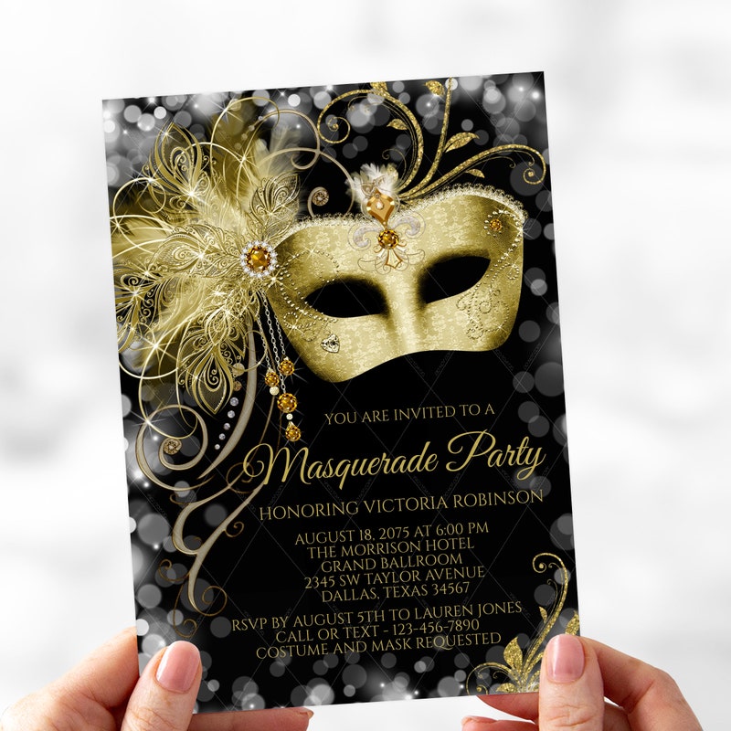 Masquerade Invites - Etsy