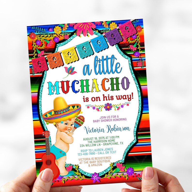 Boy Fiesta Baby Shower Invitations Boy Fiesta Baby Shower - Etsy