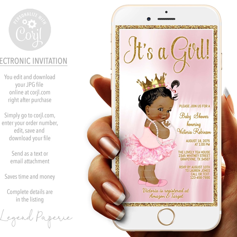 African American Princess Baby Shower - Etsy