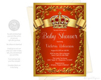 Red Baby Shower | Etsy