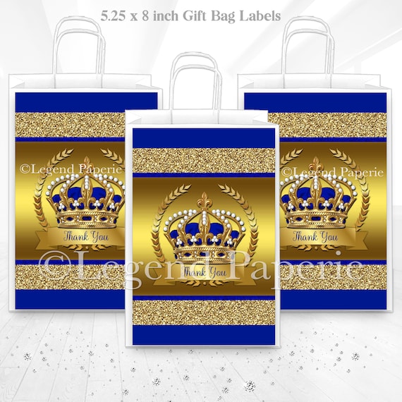 Prince Favor Bag Labelprince Gift Bag Deocrationprincegift - Etsy