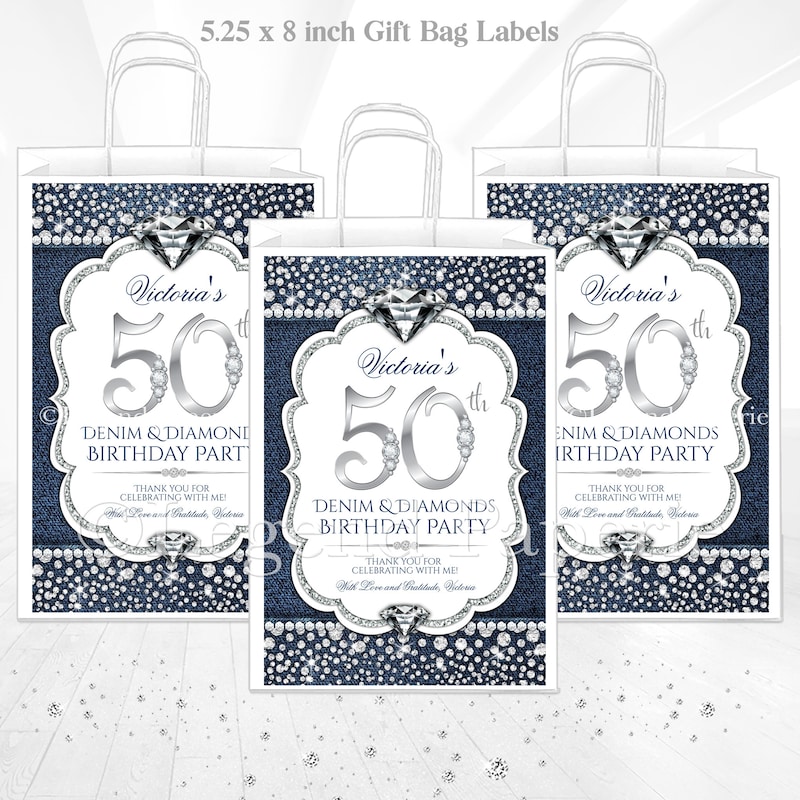 Denim and Diamonds Party Favors - Etsy