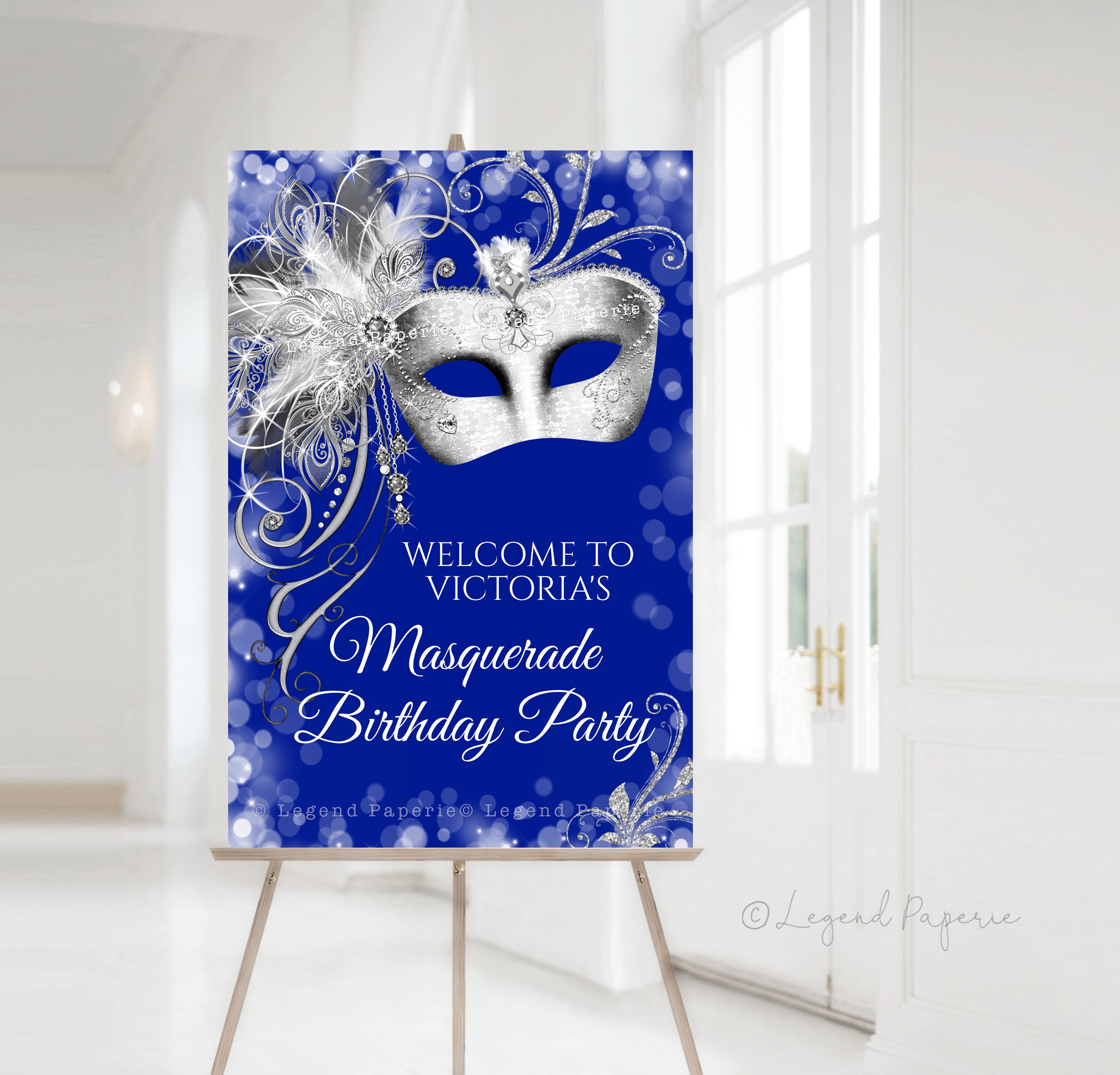 Blue Masquerade Ball Decorations