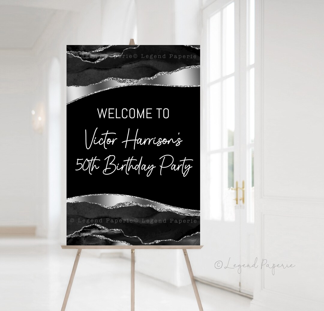 Mans Birthday Party Welcome Sign,mens Birthday Party Welcome Sign,mans ...