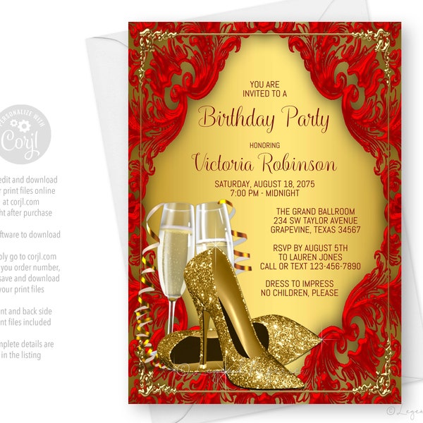 High Heel Invitation - Etsy