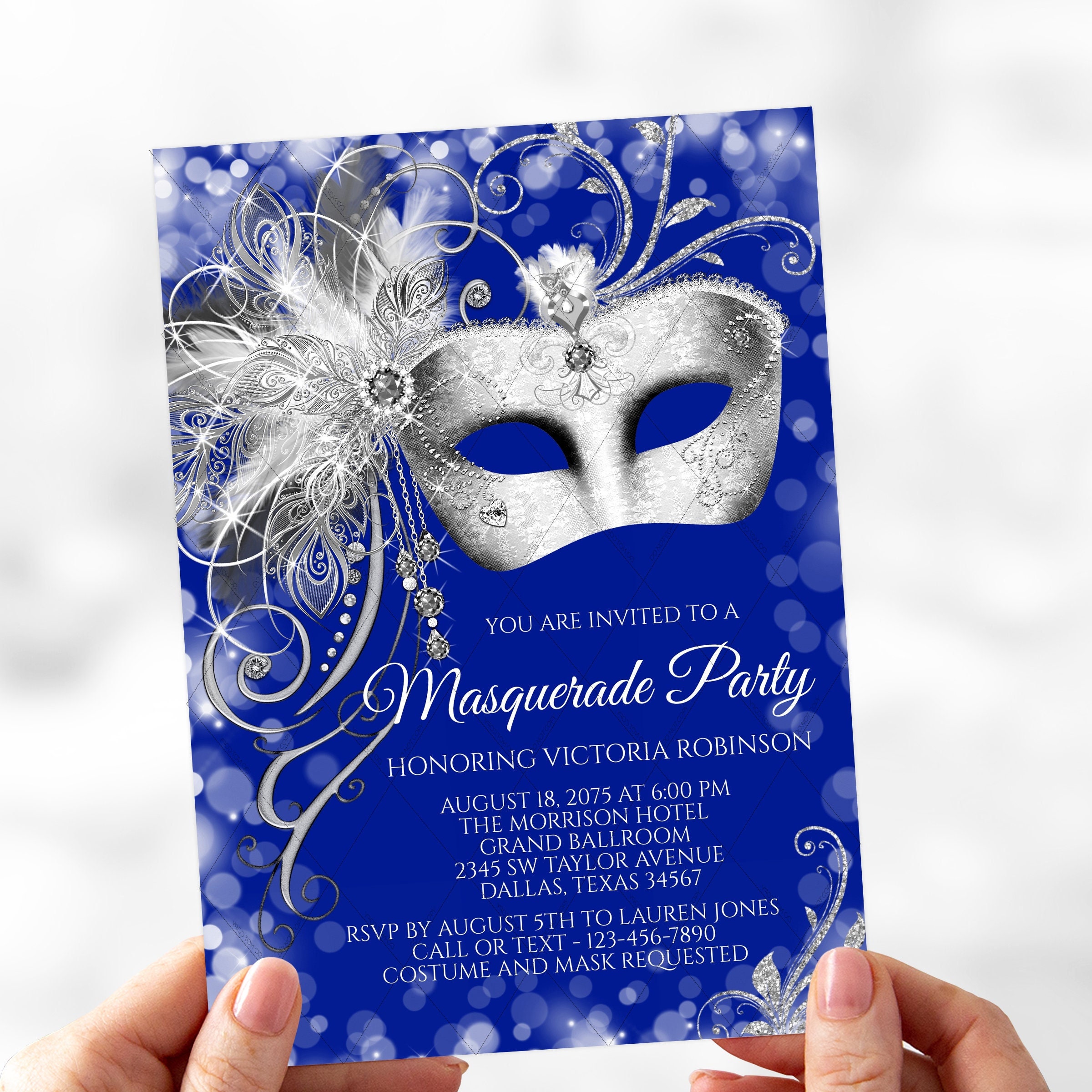 Handmade Masquerade Invitations