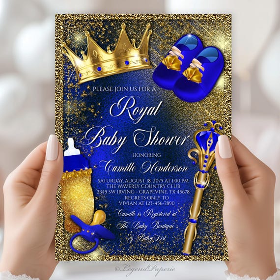 Elegant Royal Baby Shower Invites Pink And Gold Princess Baby Shower