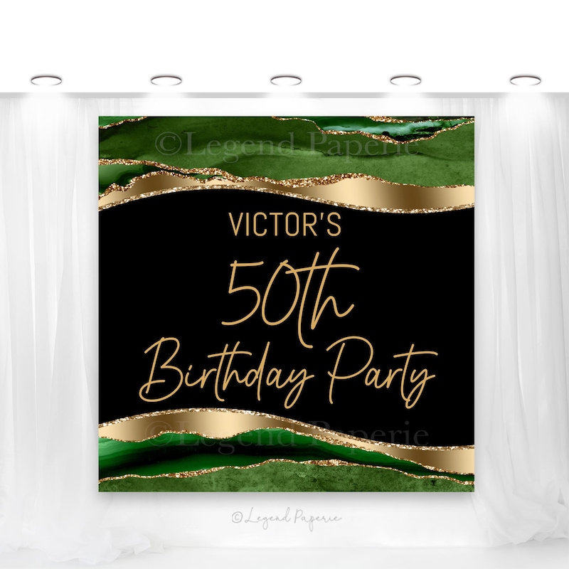 Green and Gold Backdrop - Etsy