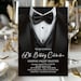Black Tie Tuxedo Invitation, Birthday, Prom Sendoff (5x7 Inches ...