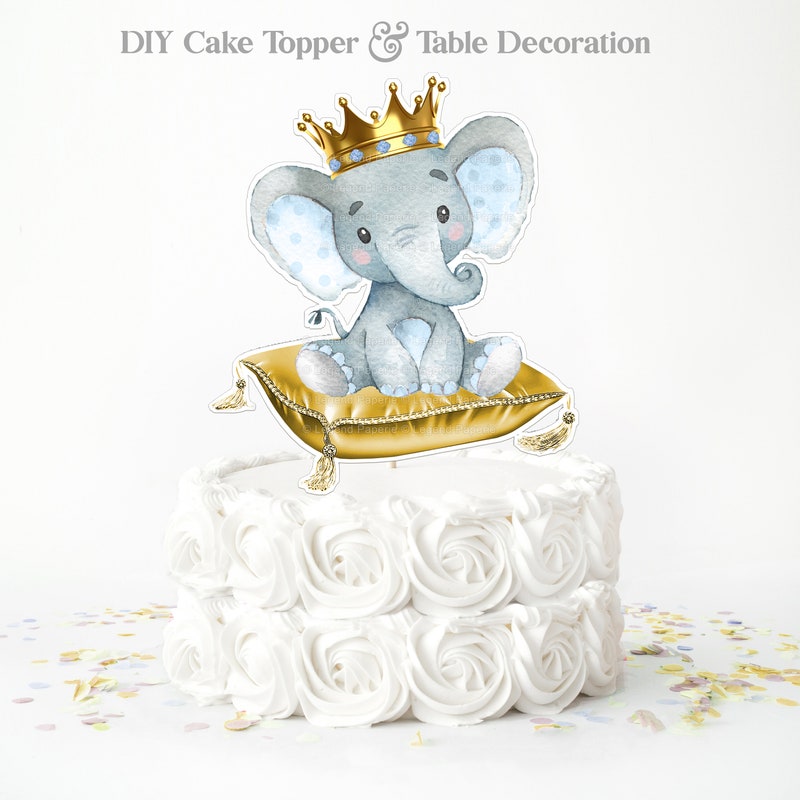 Baby Shower Cake Topper Elephant - Etsy