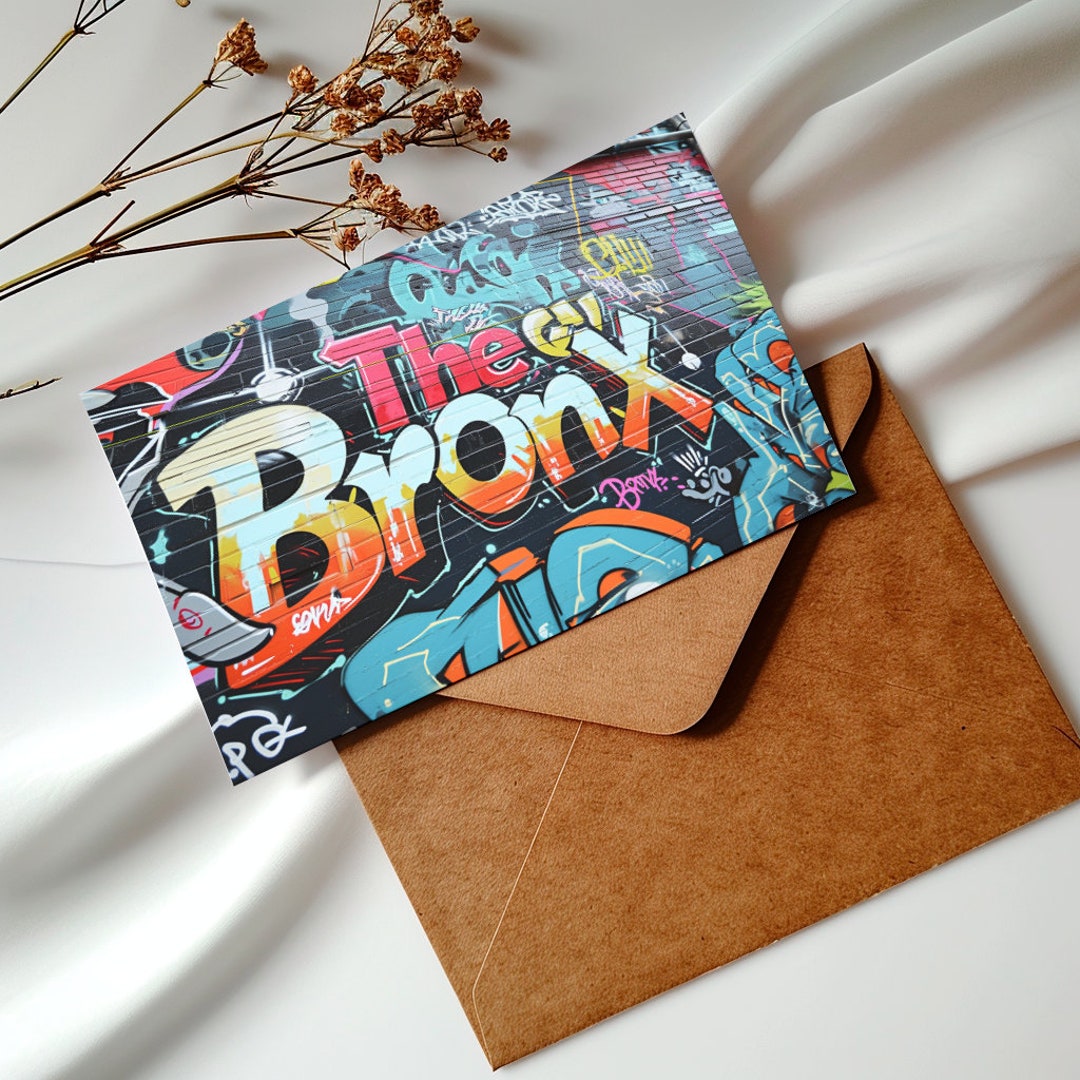 Set of 4 - the Bronx Graffiti Postcards - Etsy