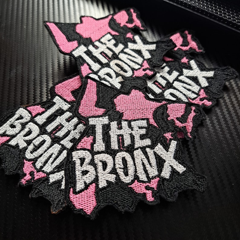 The Bronx Borough Embroidery Patch Pink and Black - Etsy