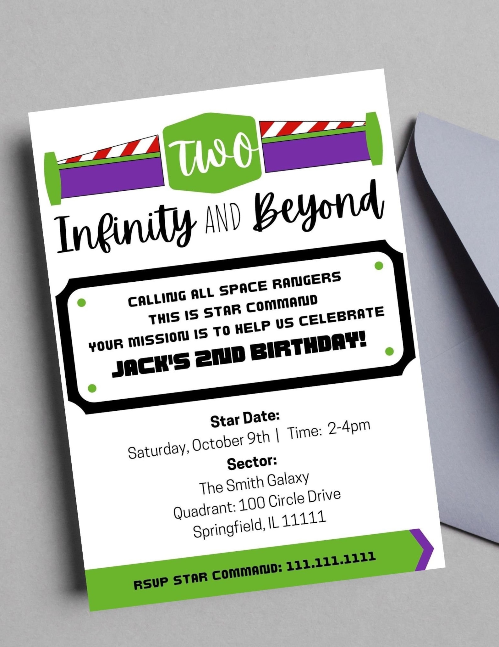 Two Infinity and Beyond Birthday Invitation | Two Year Old Birthday ...