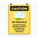 50th Birthday Sign | Funny Birthday Sign | Fifty | Caution 50 Year Old ...