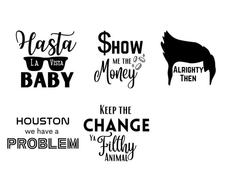 90's Movie Quotes | 90's Cut-out | Movie Quote Cut Out | Terminator ...