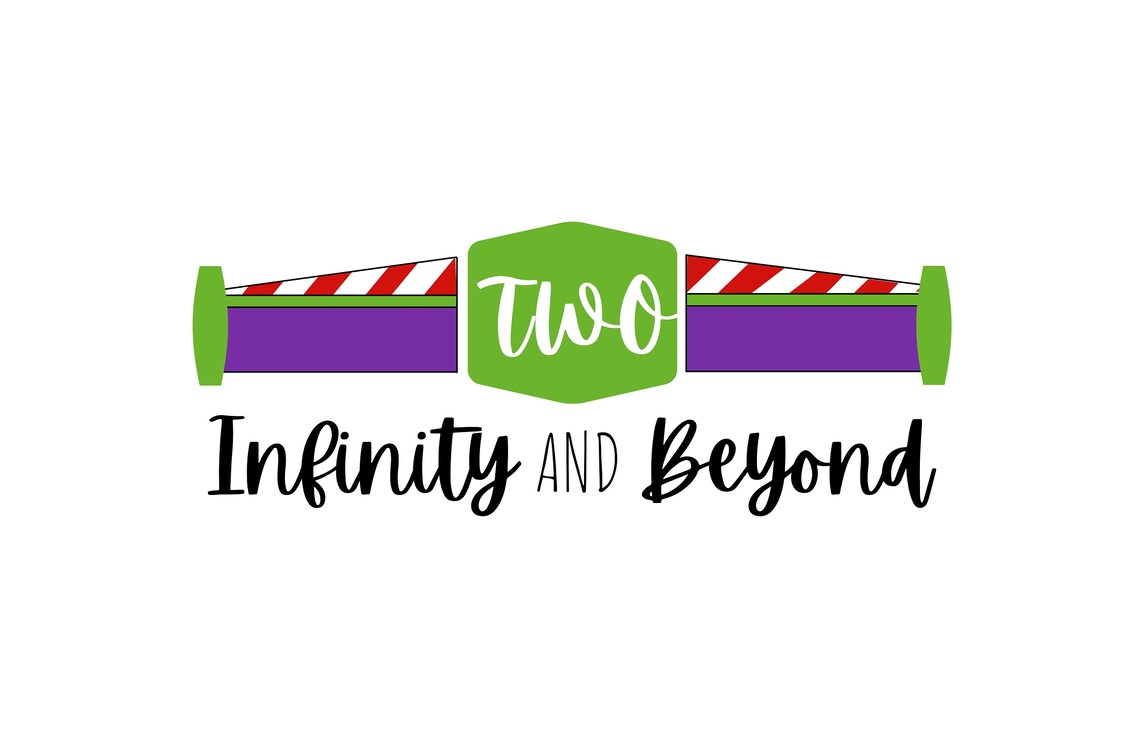 Two Infinity and Beyond Graphic | Cut-out | Toddler Birthday Image - Etsy