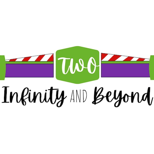 Two Infinity and Beyond Graphic Cut-out Toddler Birthday - Etsy
