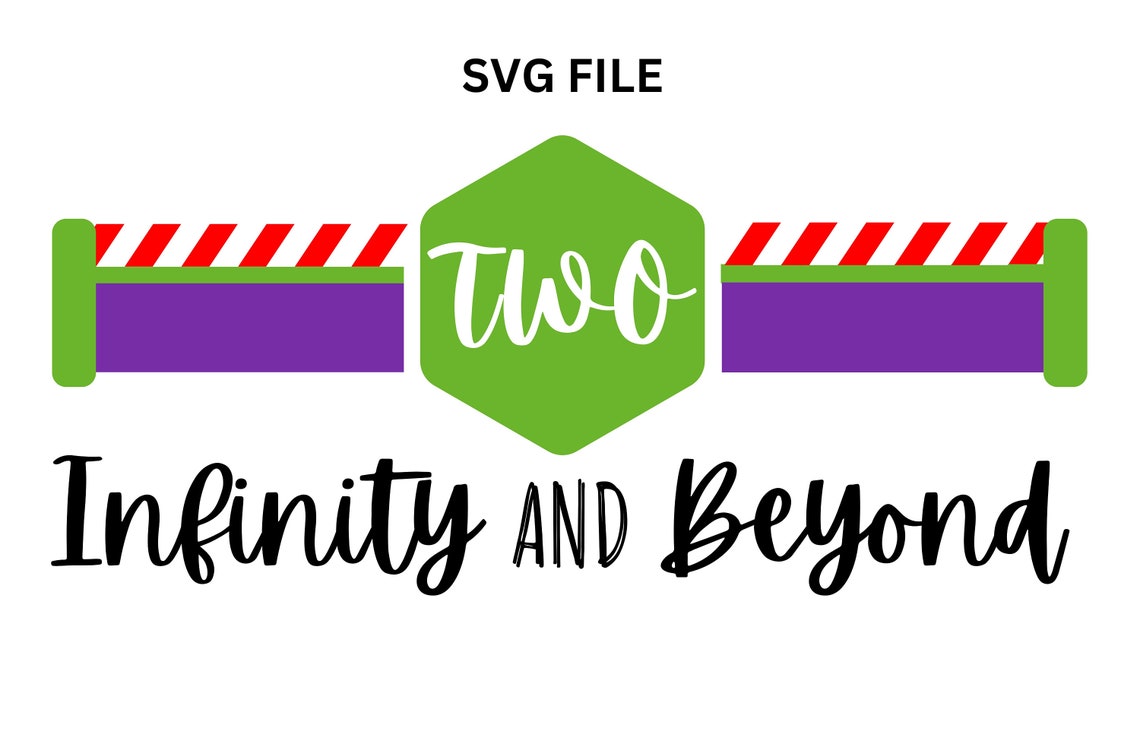 Two Infinity and Beyond Graphic | Cut-out | Toddler Birthday Image - Etsy