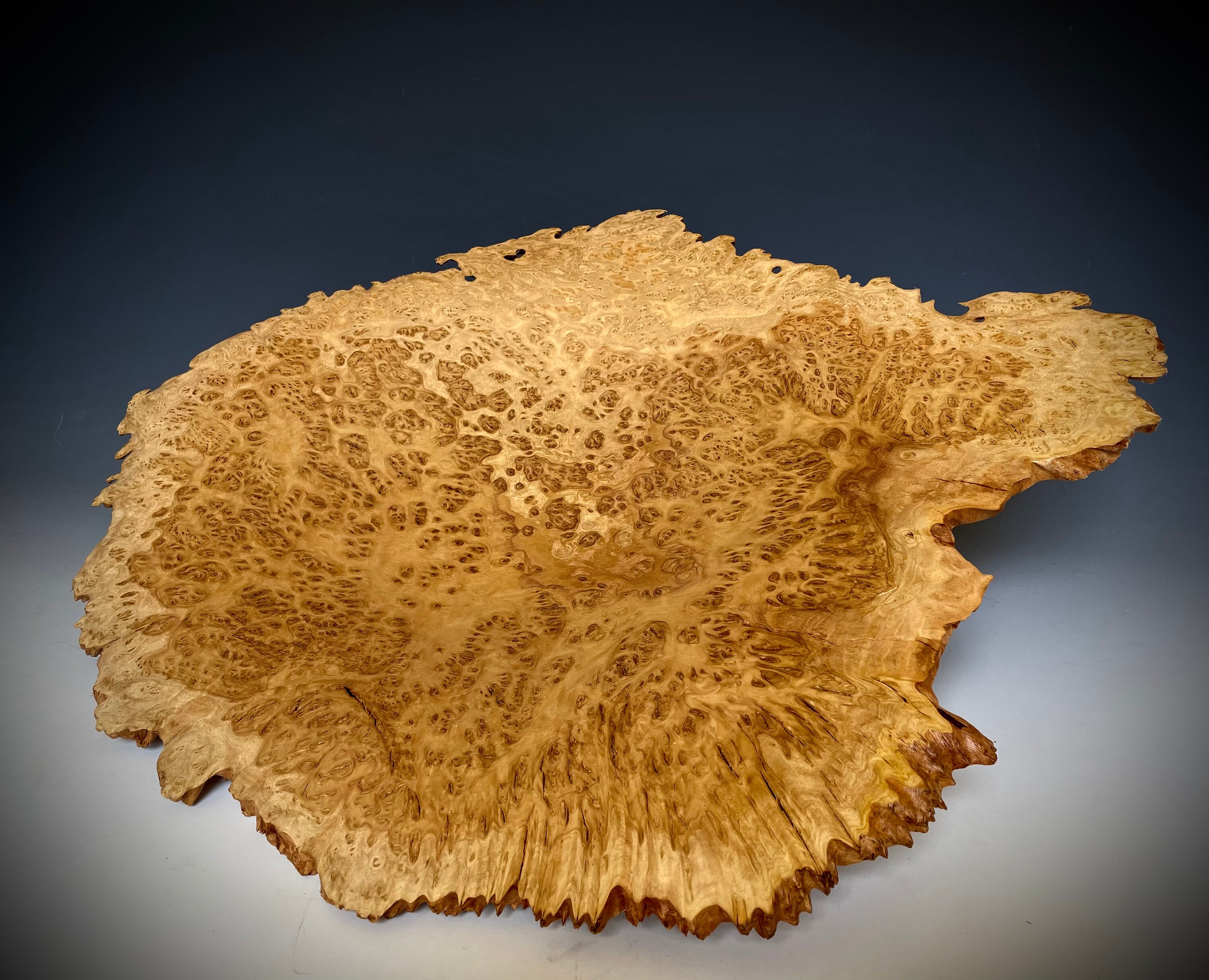 Yellow Box Burl Live Edge Bowl Centerpiece - Etsy