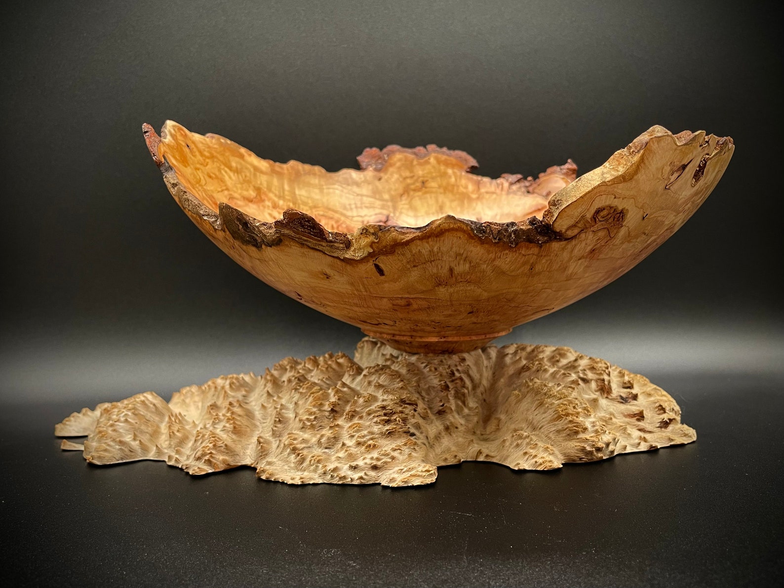 Wood Cherry Burl Live Edge Bowl - Etsy