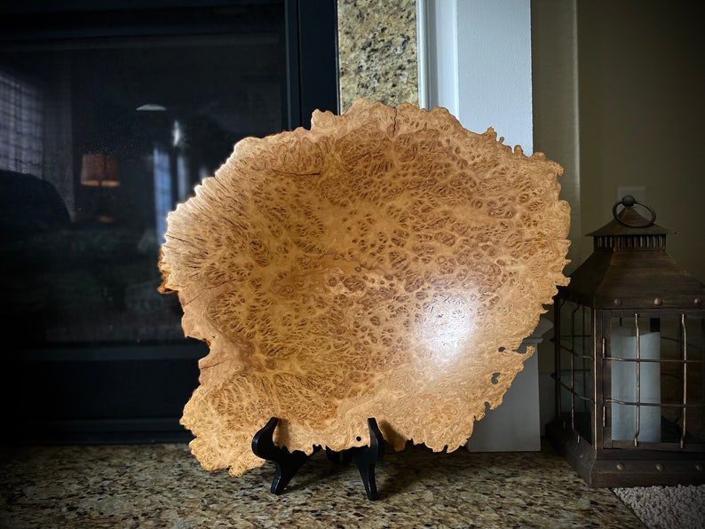 Yellow Box Burl Live Edge Bowl Centerpiece - Etsy