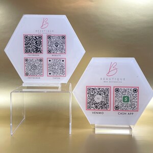 Acrylic Signs With Custom QR Codes for Business, Social Media ...