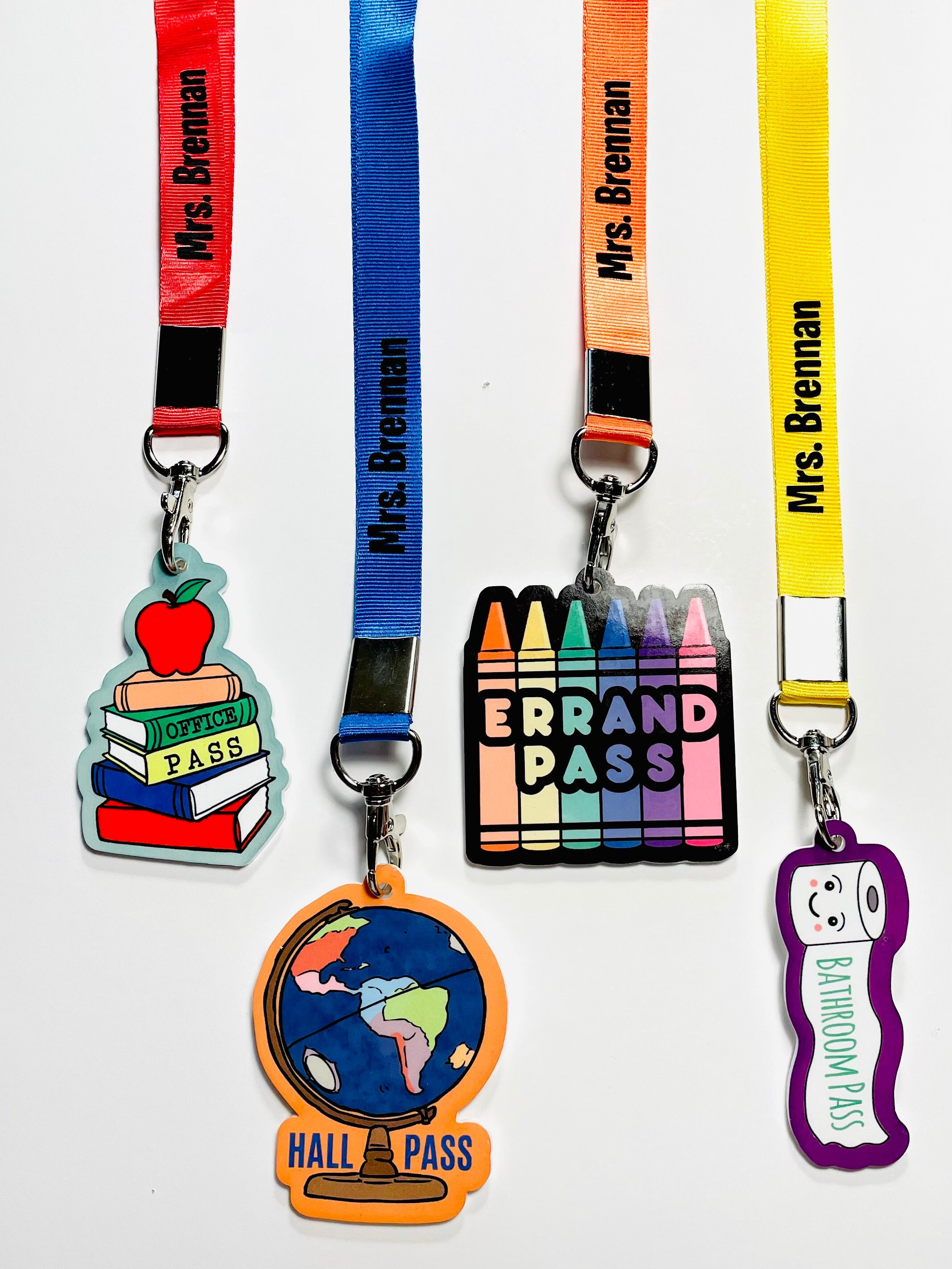 Elementary School Hall Pass on Personalized Lanyard - Etsy
