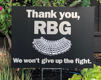 Ruth Bader Yard Sign | Etsy
