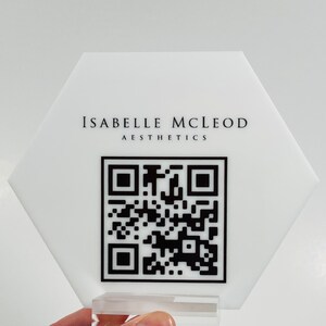 Acrylic Signs With Custom QR Codes for Business, Social Media ...