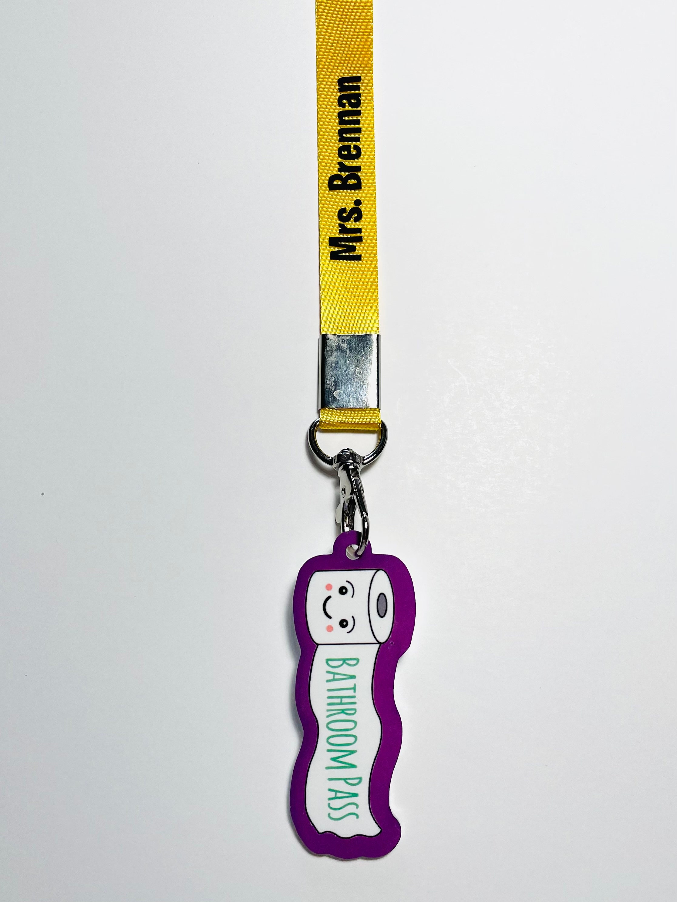 Elementary School Hall Pass on Personalized Lanyard - Etsy