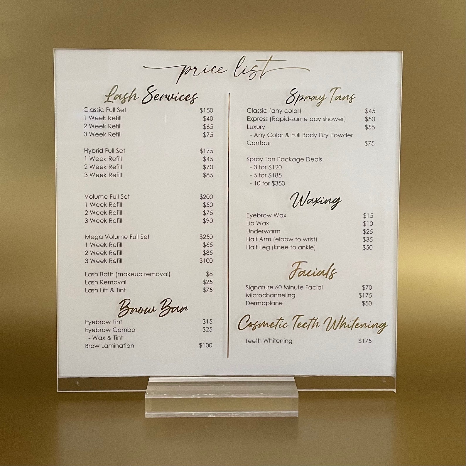 Custom Design Social Media Business Sign Salon Services | Etsy