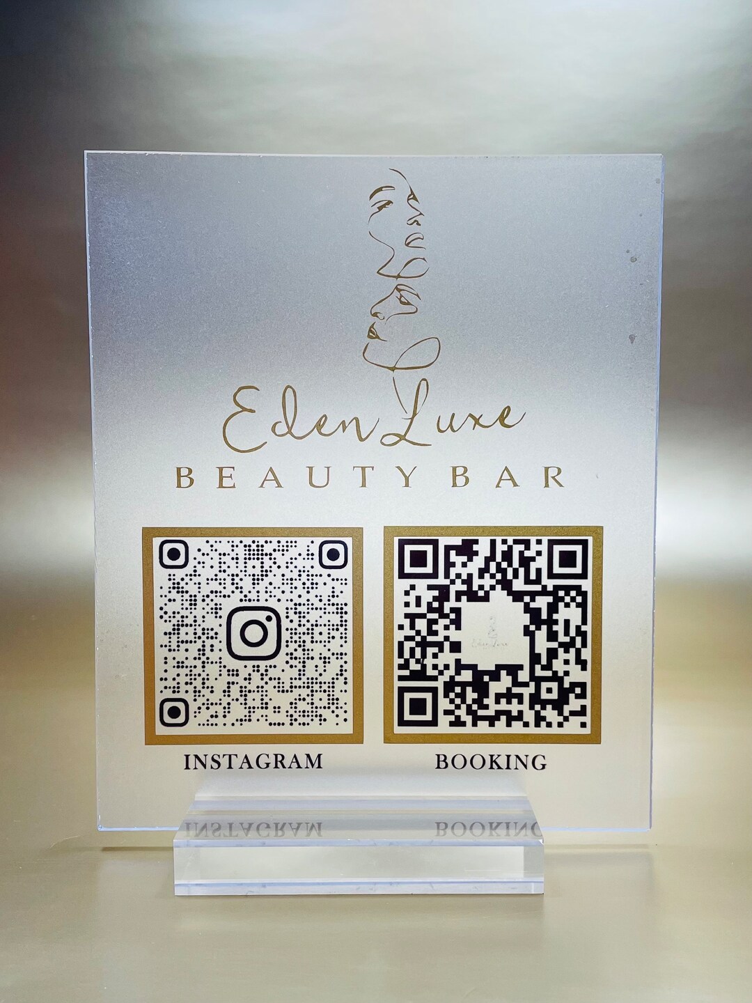 Acrylic Signs With Custom QR Codes for Business, Social Media ...