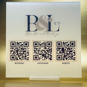 Acrylic Signs With Custom QR Codes for Business, Social Media ...