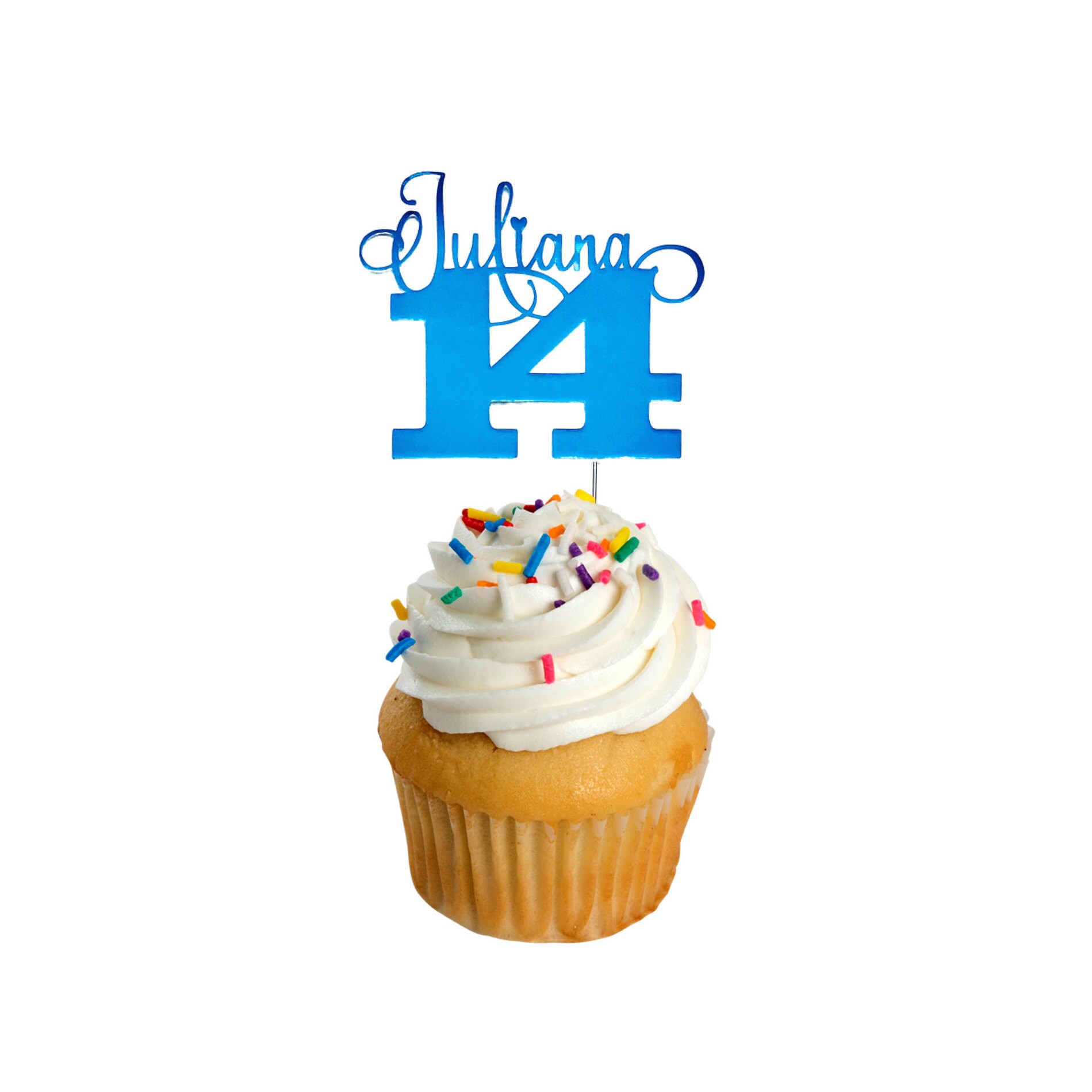 Personalized Cupcake Toppers, Custom Party Decor (set of 6) - Etsy