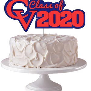 Personalized Graduation Cake Topper Custom Designed With School Logo ...