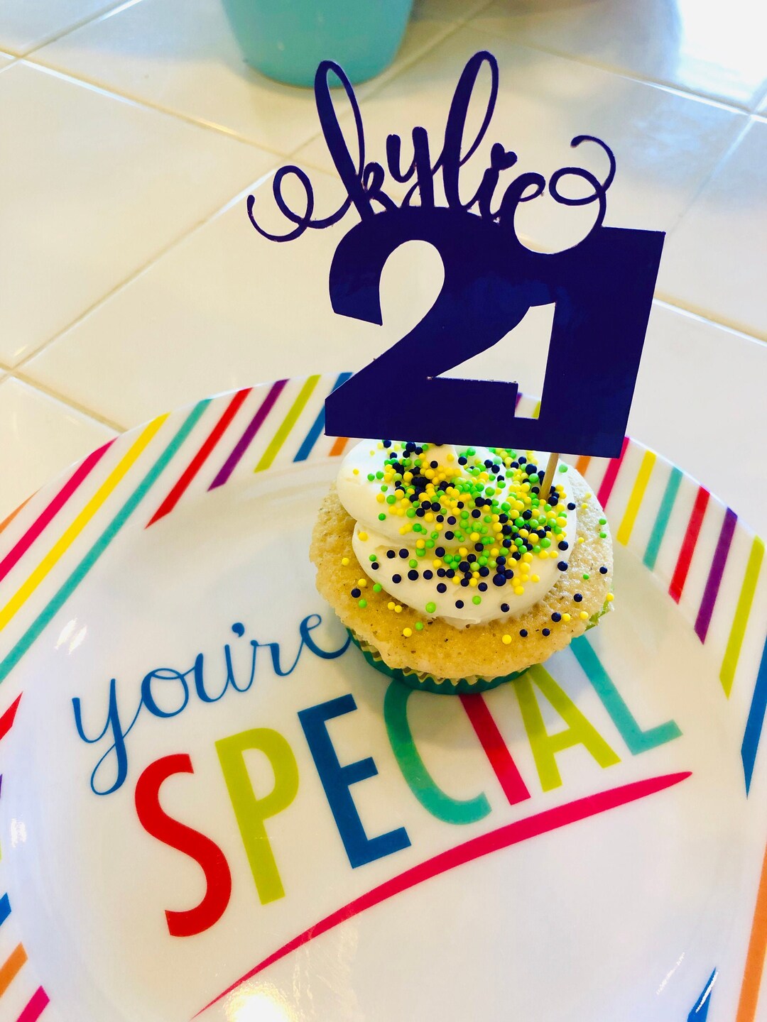Personalized Cupcake Toppers, Custom Party Decor (set of 6) - Etsy