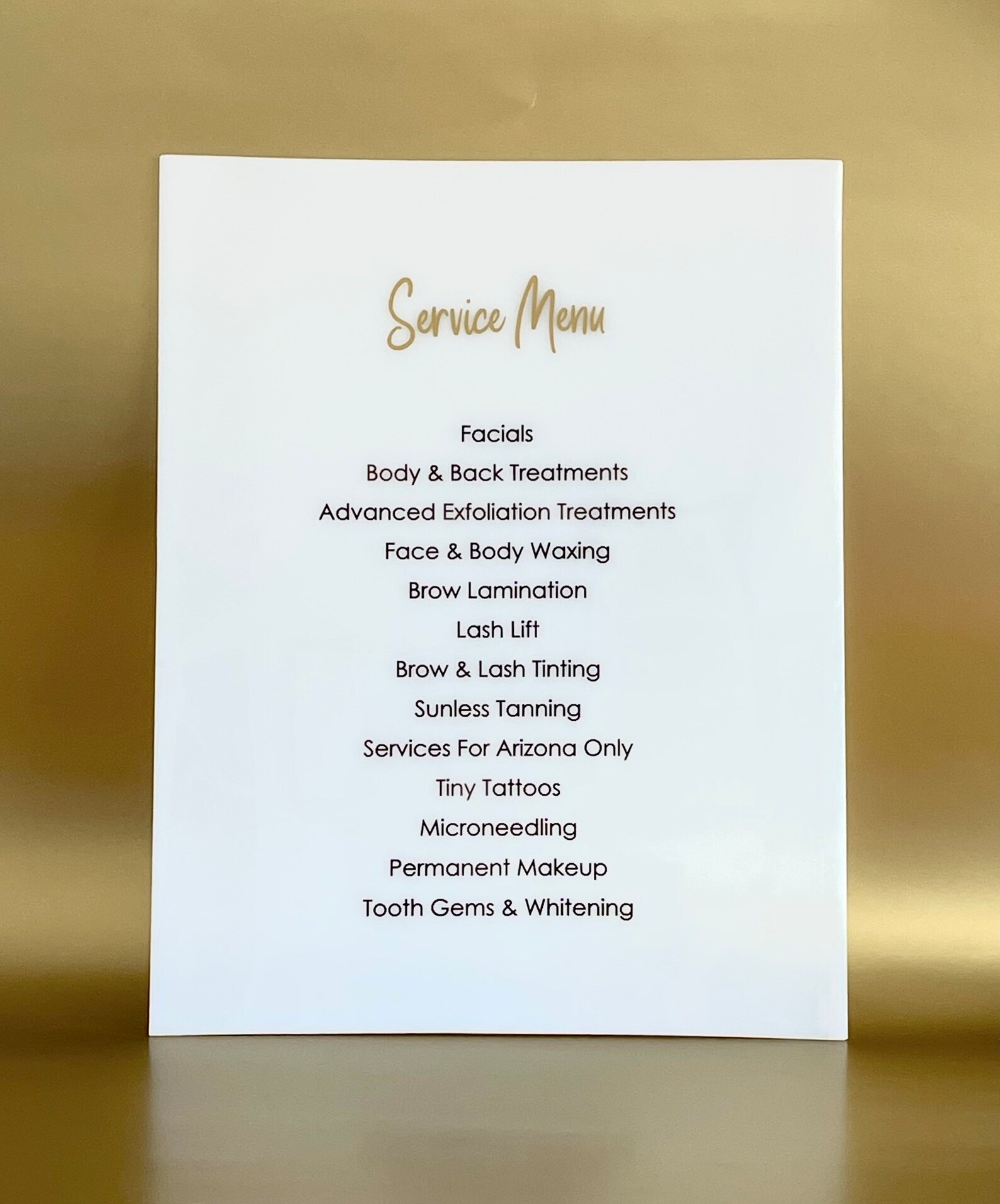 Price Menu Price List Menu of Services Salon Services - Etsy