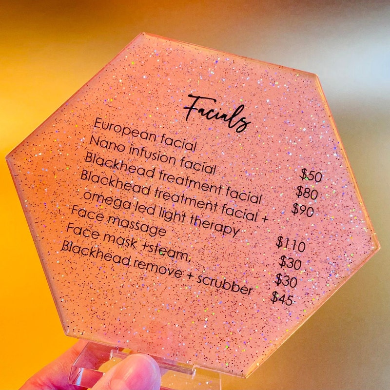 Hexagon Menu - Etsy