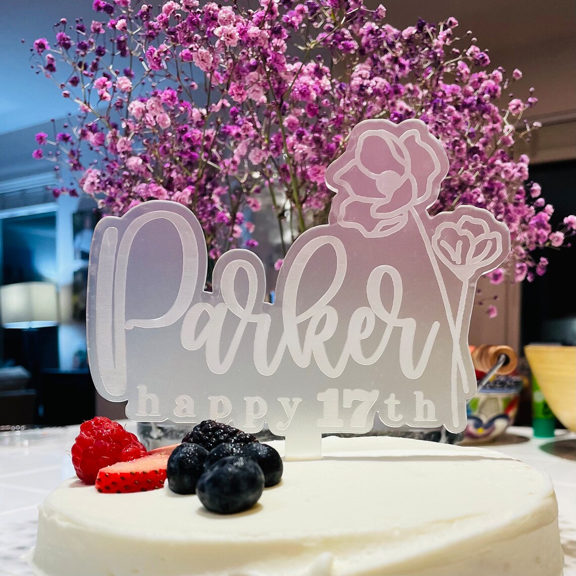 Acrylic Cake Topper | Personalized Cake Topper | Custom Designed ...