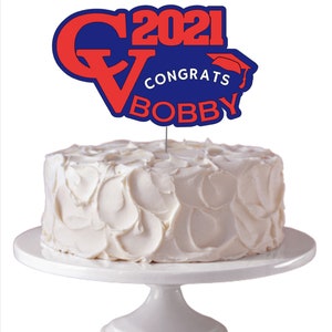 Personalized Graduation Cake Topper, School Logo, Acrylic Decoration - Etsy