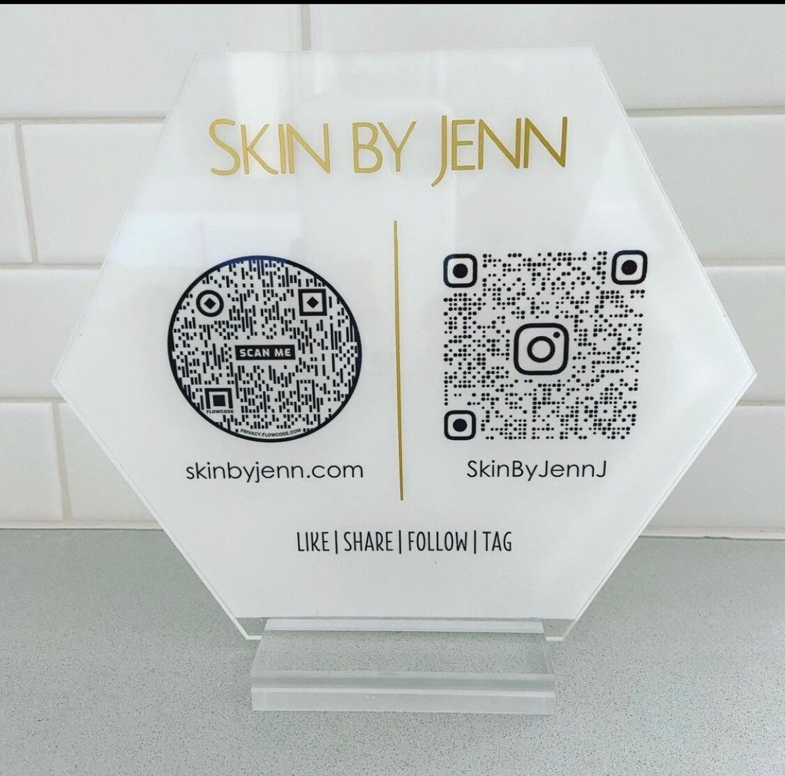 Acrylic Signs With Custom QR Codes for Business, Social Media ...