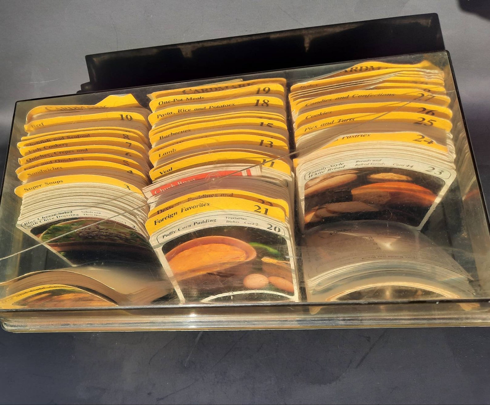 Vintage Cardmark Recipe Cards in Lucite Box Cookbook - Etsy