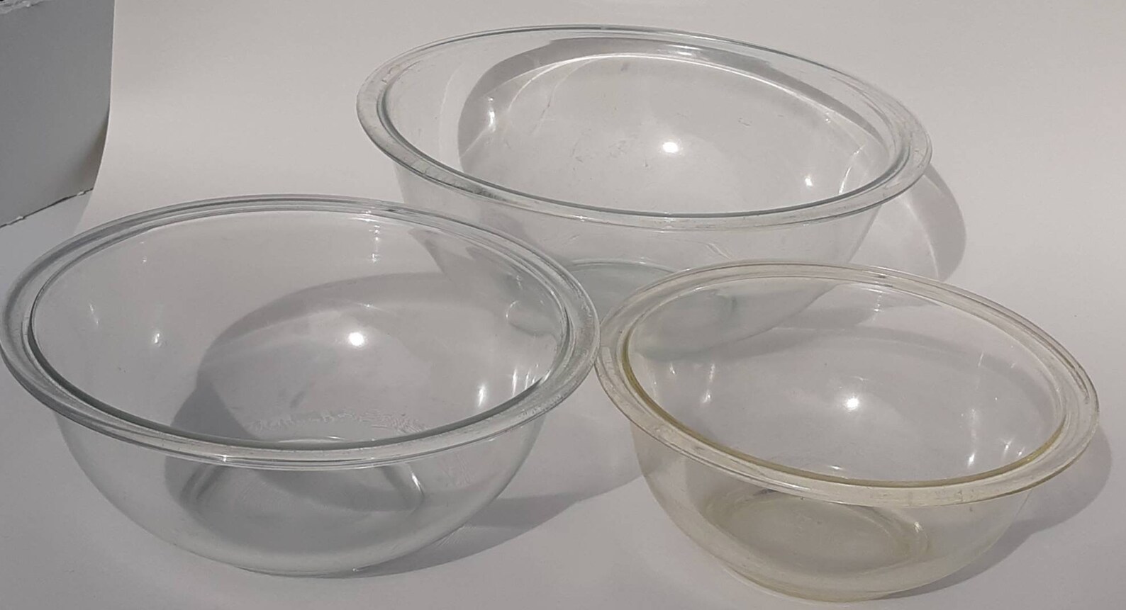 Pyrex Clear Mixing Bowls Nesting Blue Set of 3 Vintage - Etsy