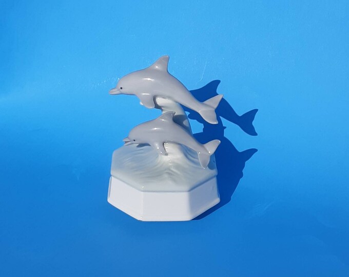 Otagiri Dolphin Music Box Pearly Shells Tune Vintage - Etsy