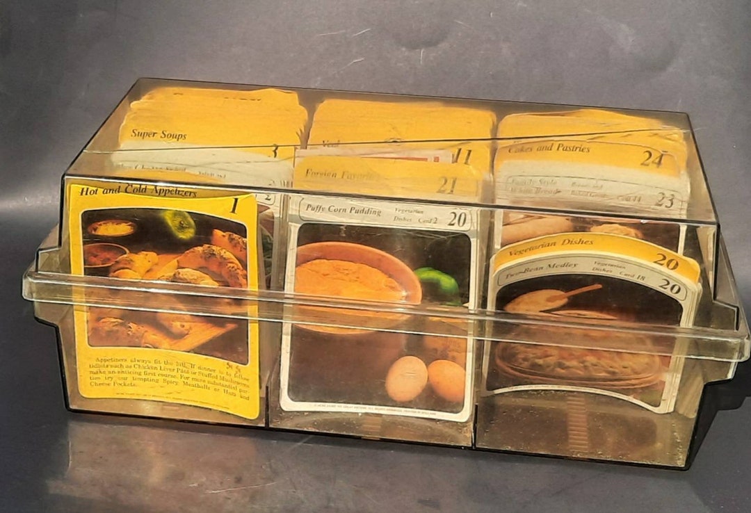 Vintage Cardmark Recipe Cards in Lucite Box Cookbook - Etsy
