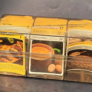 Vintage Cardmark Recipe Cards in Lucite Box Cookbook - Etsy