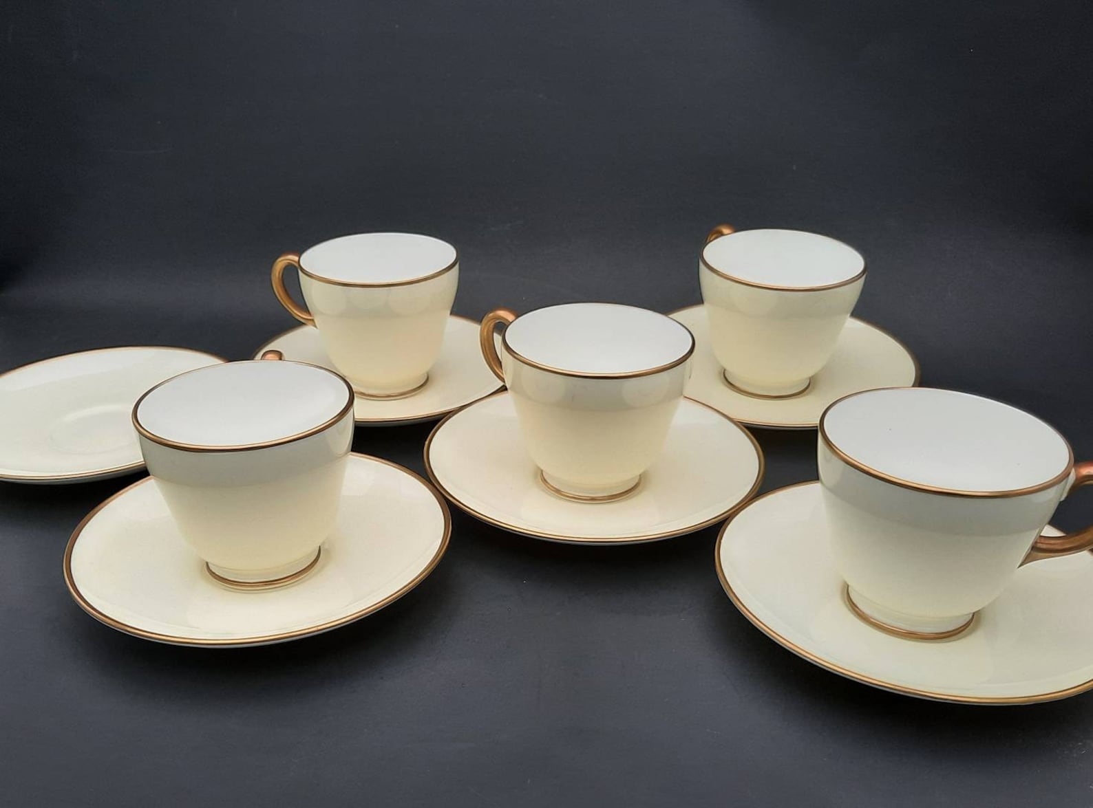Wedgwood Gold Bone China White Gold Rim Tea Set Vintage - Etsy