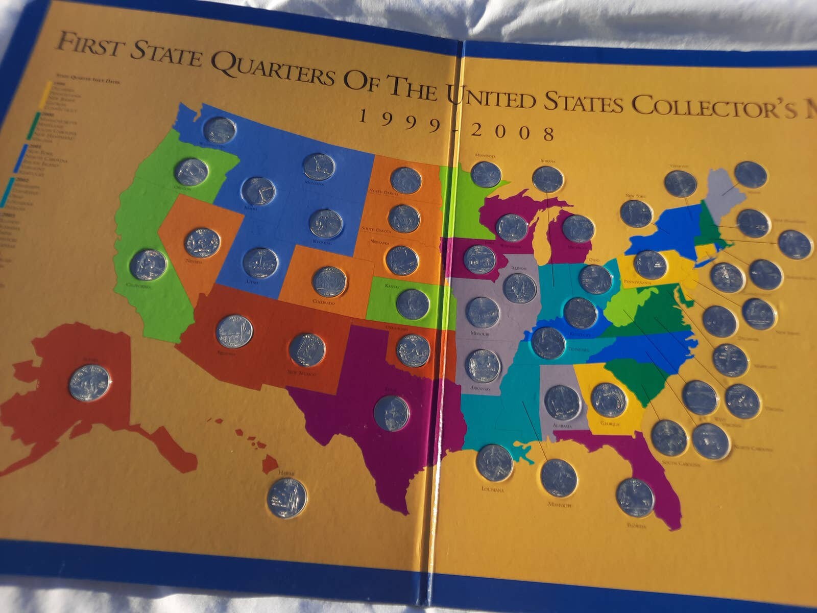 Completed First State United States Quarter Map Vintage - Etsy